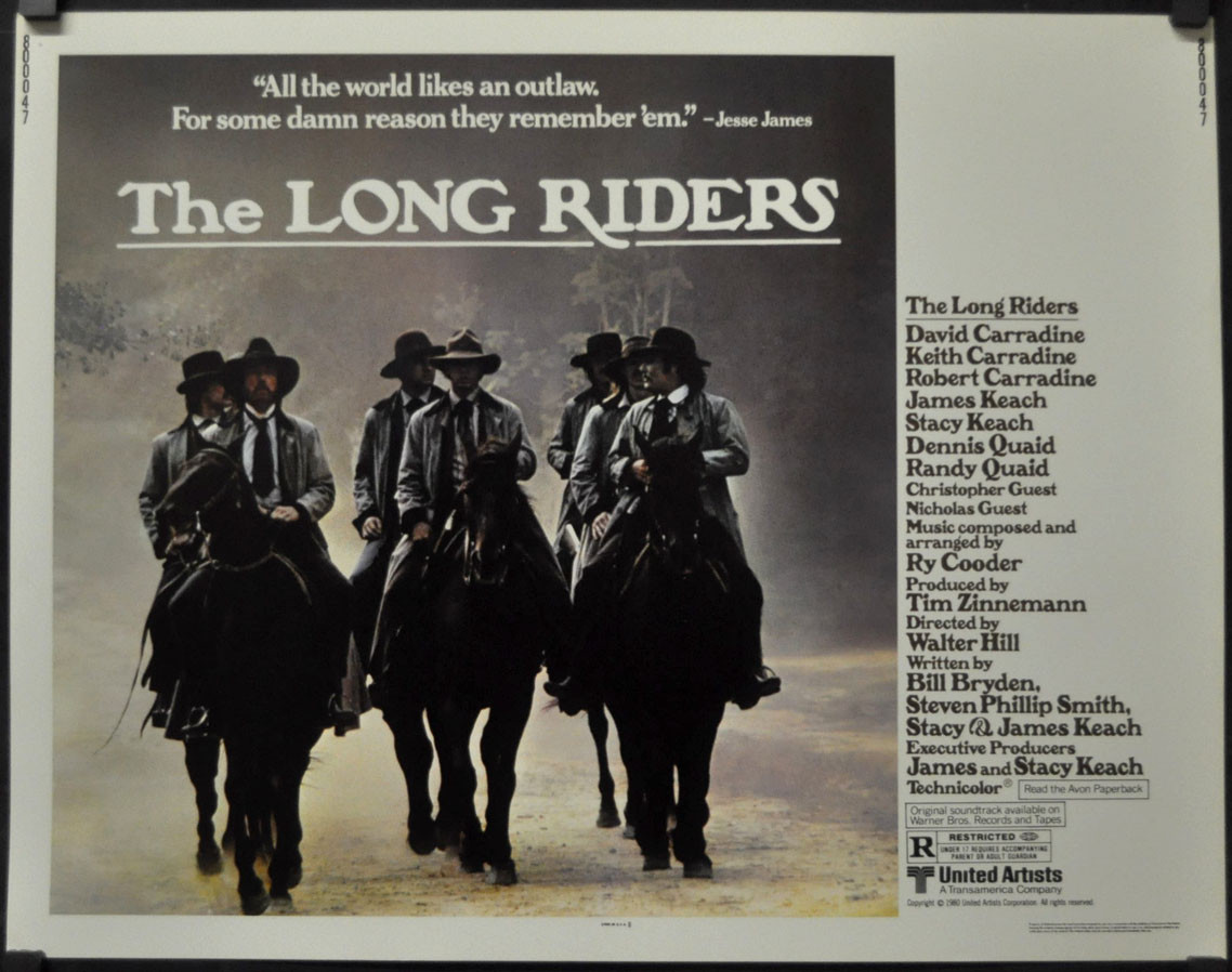 LONG RIDERS 1980 ORIGINAL 22X28 MOVIE POSTER DAVID CARRADINE DENNIS ...