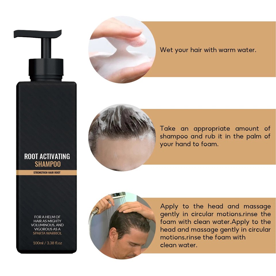 3PCS Root Activator Shampoo, Hair Loss Shampoo,Shampoo Root Activator ...