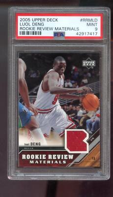 2005-06 Upper Deck Rookie Review Materials RC Luol Deng PSA 9 Graded ...