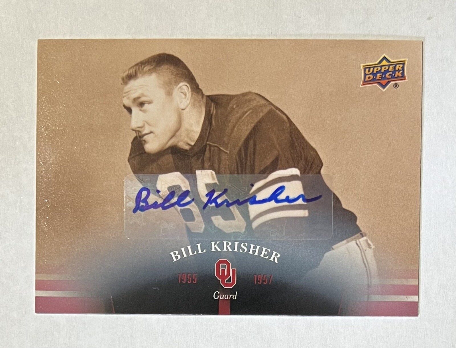 2011 Upper Deck University of Oklahoma - Autographs #5 Billy Krisher ...