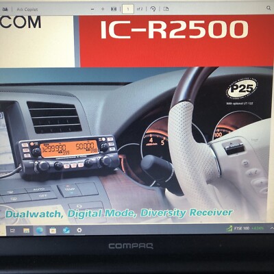 Icom ICR 2500 Simultaneous Dual Receive Scanner/ HF Receiver | eBay UK