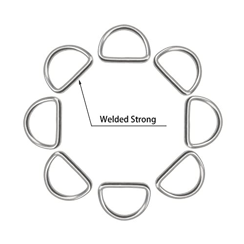 Stainless Steel Welded Heavy D-Rings for Hand DIY Accessories Bags 30Pcs 1inch 721618132999| eBay