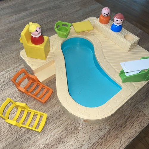 Vintage Fisher Price Little People Swimming Pool and Accessories | eBay