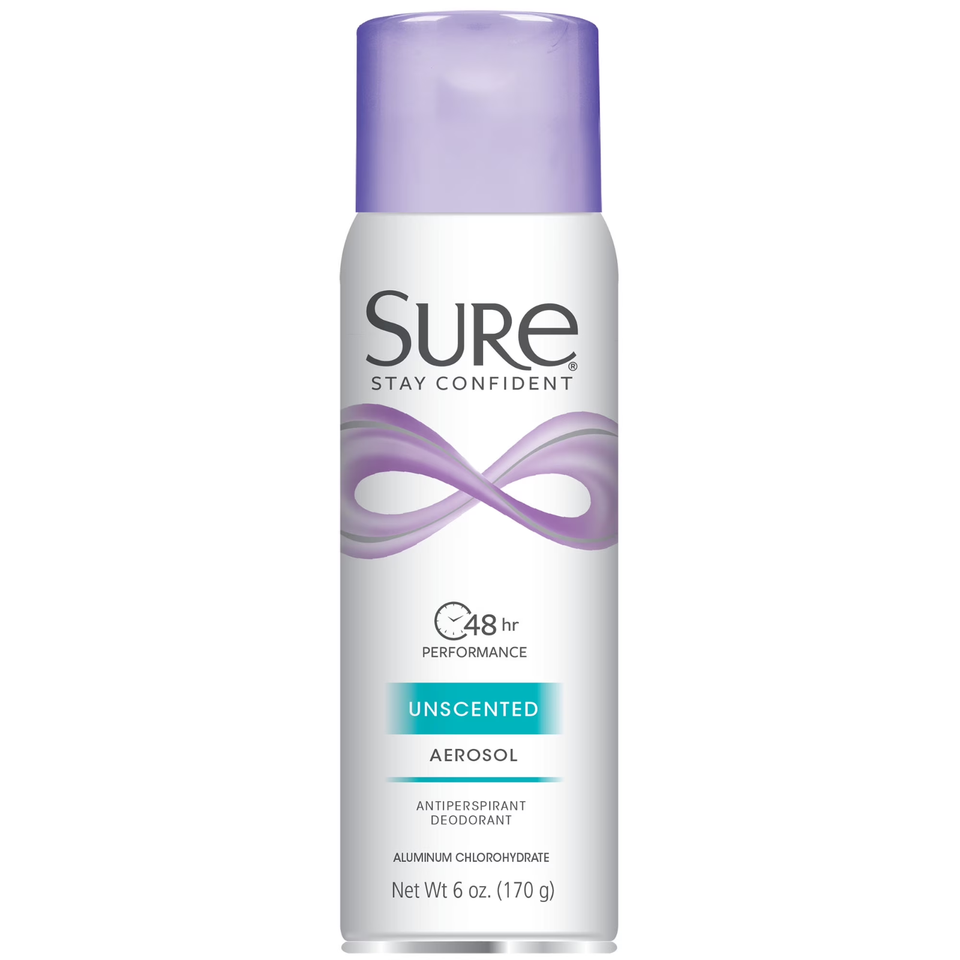 3 PACK Sure Aerosol Unscented Anti-Perspirant Deodorant, 6 oz ...
