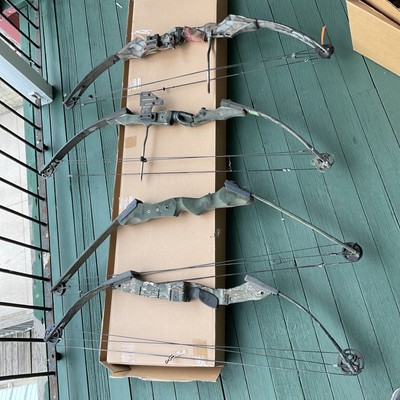 LOT of 4 Browning Coyote PSE Thunder Flite Vintage Compound Bows mossy ...