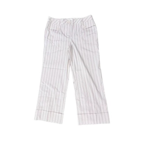 Women's Modern Cuffed Crop Pants ANN TAYLOR LOFT Size 8 NWT Striped ...