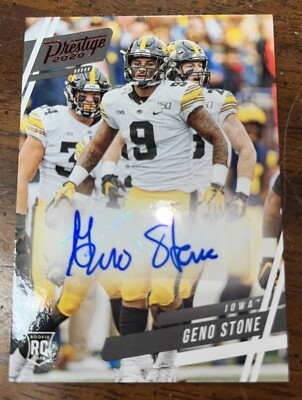Geno Stone 2020 Panini Prestige Auto RC Who Dey Iowa Hawkeyes | eBay
