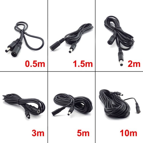 0.5-10m DC male to female Plug Power Cable Extension Cord Adapter 5.5x2 ...