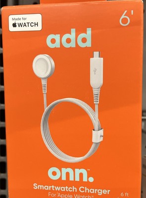 Add ONN (WIBWHT100092993) - 6' Smartwatch Charger (for Apple Watch ...
