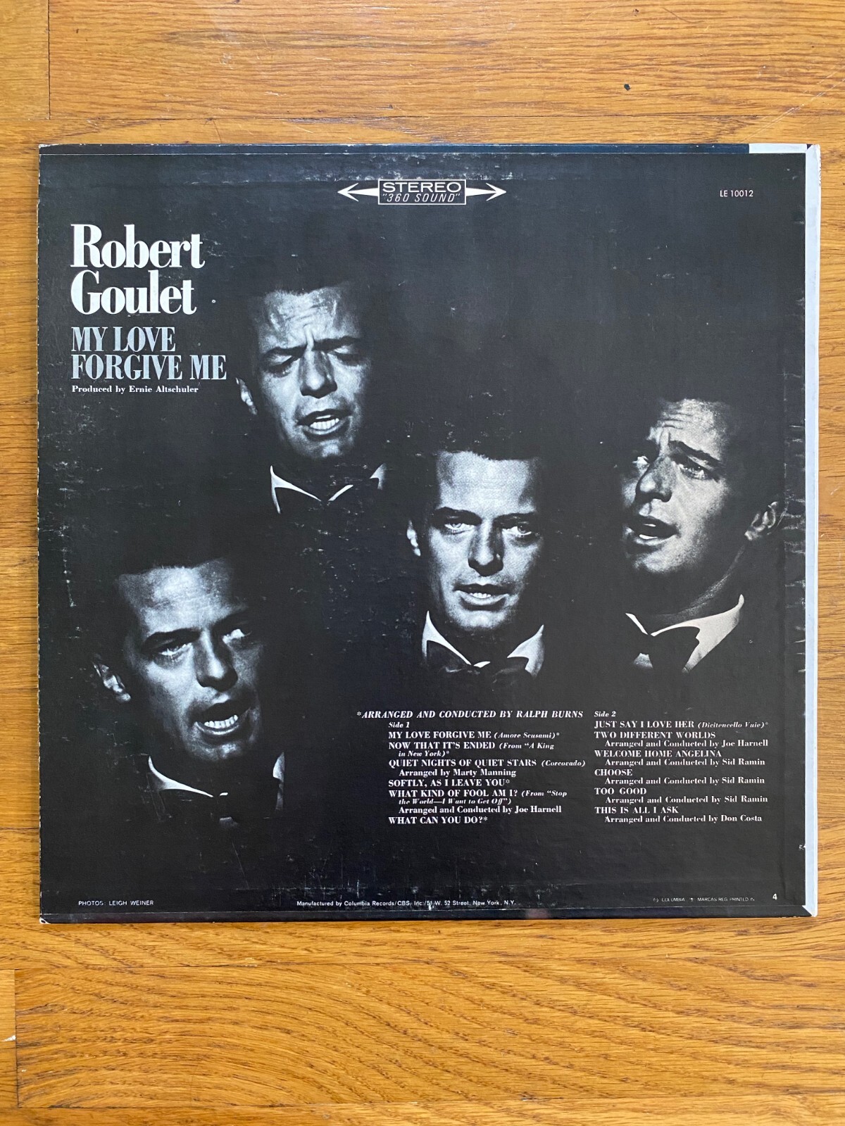 VIntage 1964 Robert Goulet - My Love Forgive Me - Columbia CS 9096 LP Album | eBay