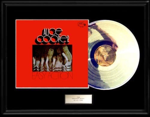 ALICE COOPER EASY ACTION WHITE GOLD PLATINUM TONE RECORD LP RARE NON ...