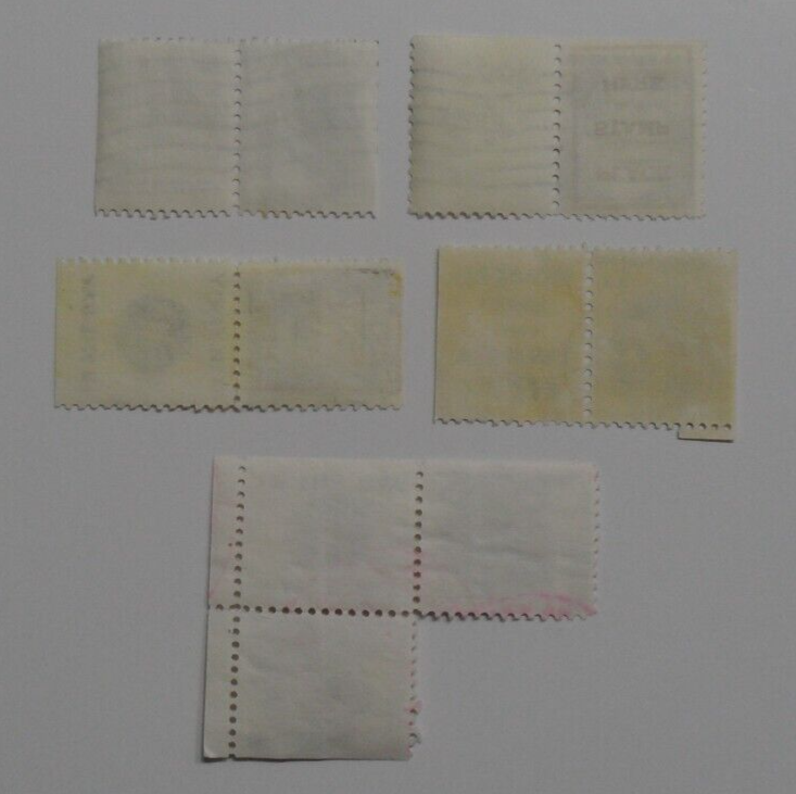 STAMPMART : USA 5 DIFFERENT PLATE PRINT ZIP CODE LABEL GUTTER USED ...