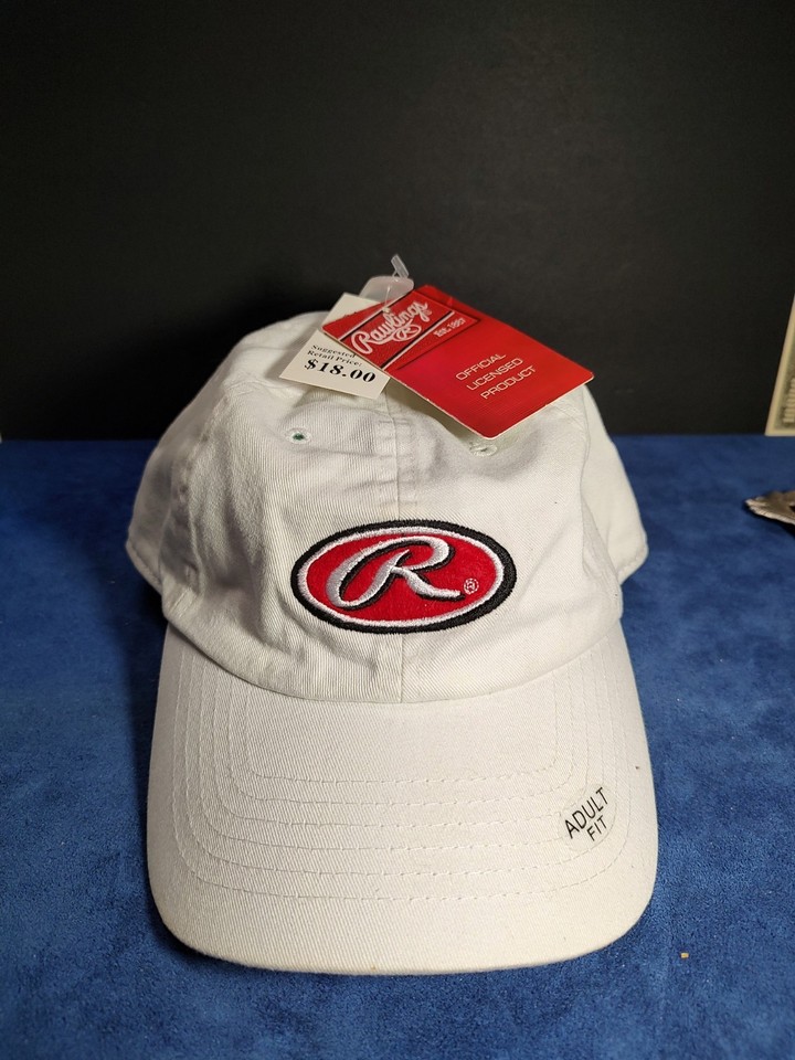 Two White Official Rawlings Baseball Caps. Two Different Designs Fit's ...