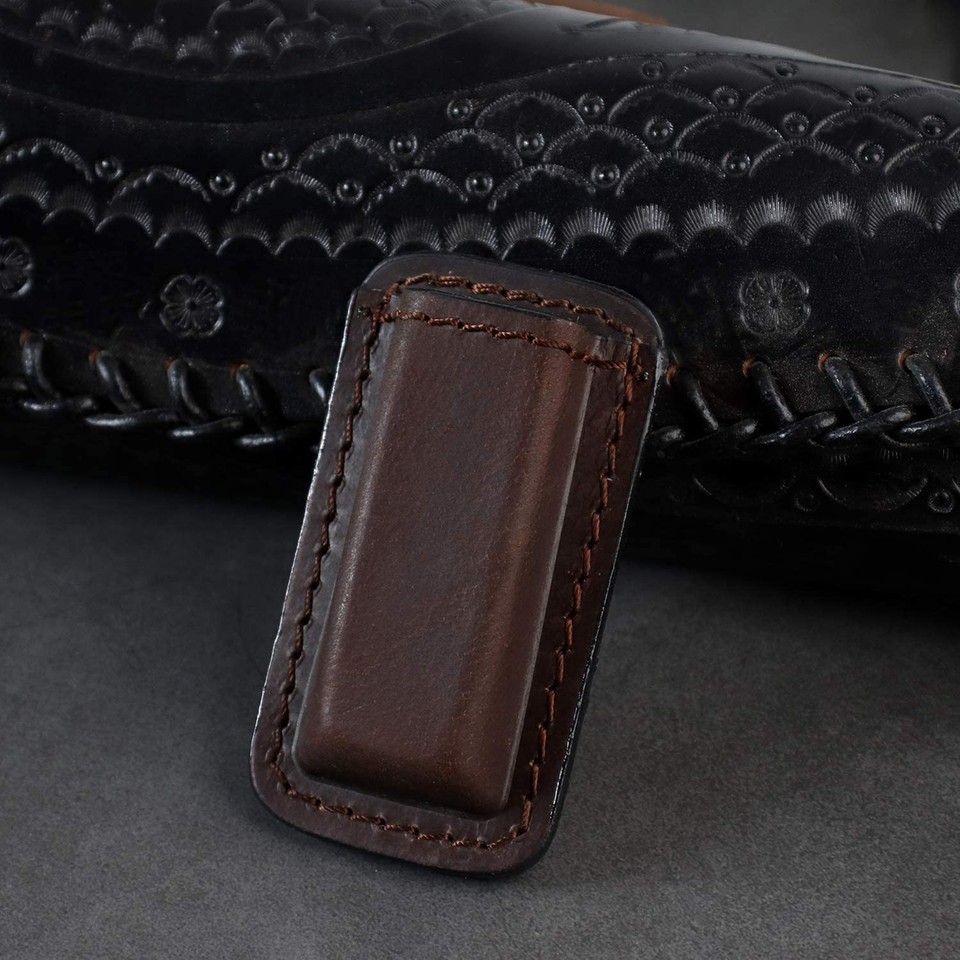 Tactical IWB OWB Real Leather Magazine Pouch for.380 Single Stack ...