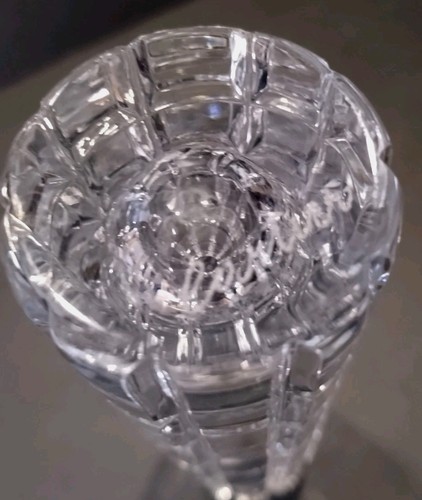 Vtg 80s Cartier Crystal Beveled Cylindrical Flower Bud Vase Signed | eBay