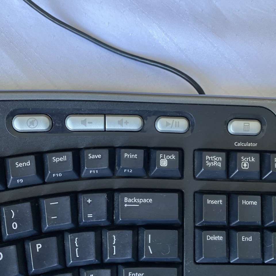 Microsoft Wired Natural Ergonomic Keyboard 4000 USB KU0462 With Lift ...