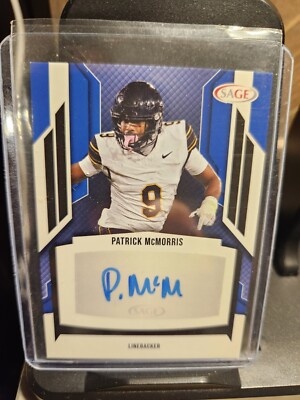 Patrick McMorris 2024 Sage Black base Autograph # A-PM auto Cal, Miami ...