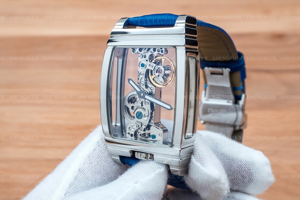 Mens Silver Bridge Manual Mechanical Watch - Blue Leather Strap Gift | eBay