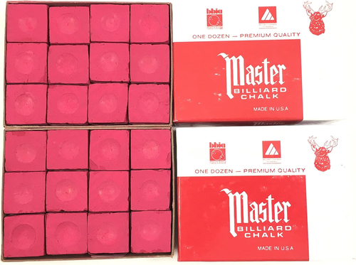 Made in the USA - 2 Boxes of Chalk - 24 Pieces for Pool Cues and ...