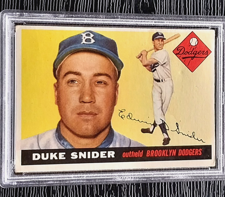 1955 TOPPS DUKE SNIDER BASEBALL CARD #210 **NO CREASES** **CENTERED ...