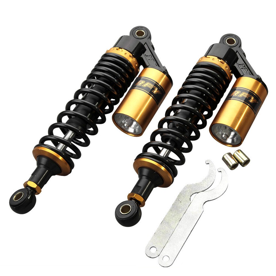 Pair 320mm Motorcycle Air Shock Absorbers 150cc~750cc Street Bikes ...