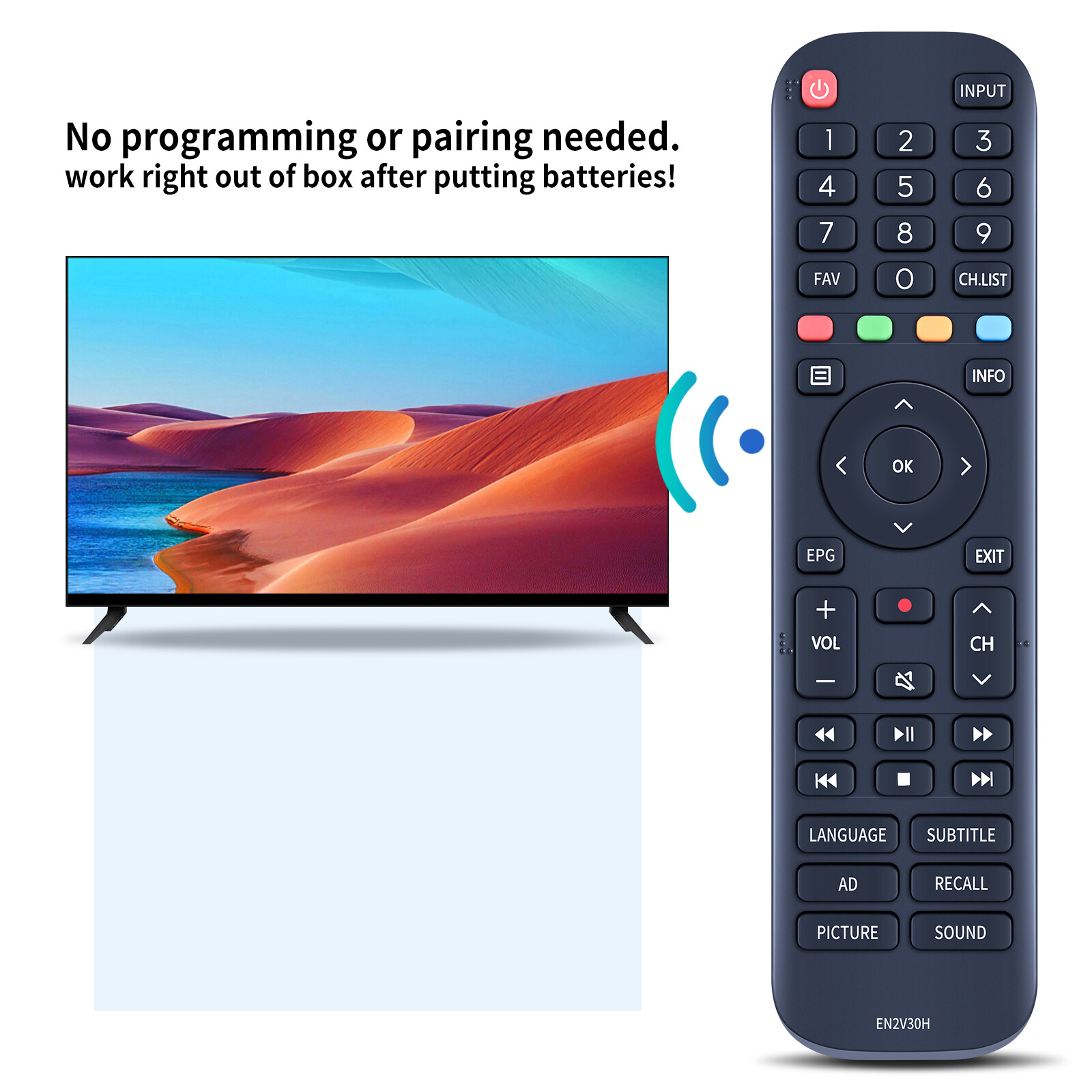 New EN2V30H Replacement Remote Control For Hisense Smart LED TV | eBay UK