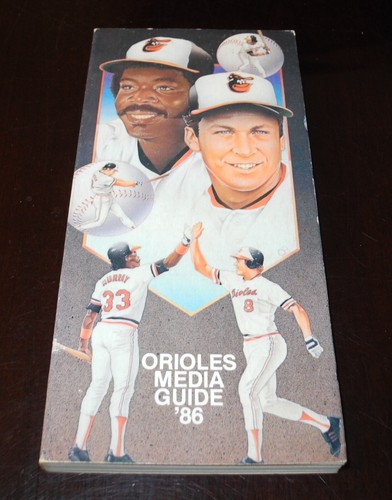 1986 Baseball Baltimore Oriole Media Guide Player Roster Program Spring ...