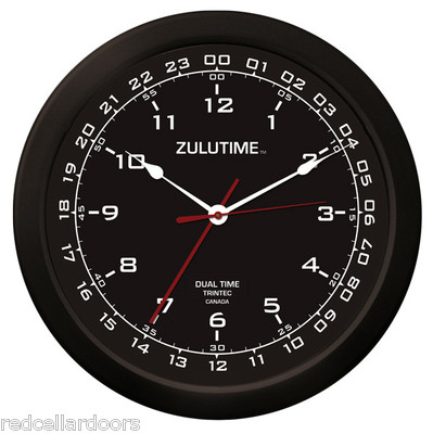 TRINTEC ZULU CLOCK 12 & 24 HOUR DUAL TIME UTC MILITARY HAM SHACK SWL ...
