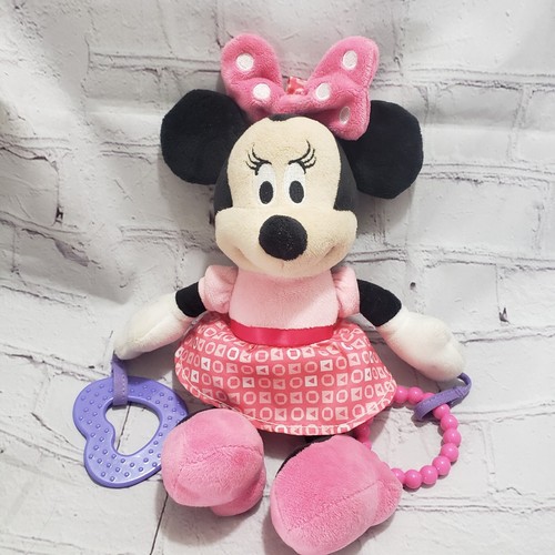Disney Baby Minnie Mouse Plush Sensory Stuffed Animal 2021 Pink Lovey ...