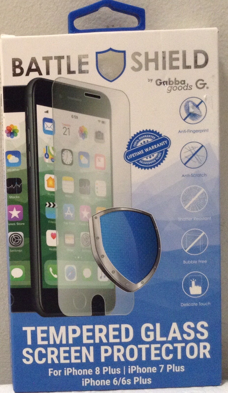 GabbaGoods Battle Shield Tempered Glass- Screen Protector IPhone 8, 7, 6/6S Plus | eBay