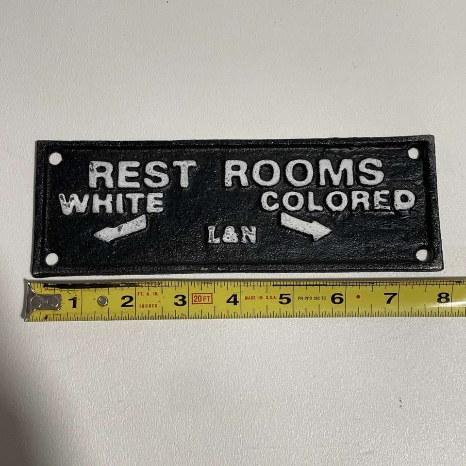 Cast-Iron Segregation Sign Vtg L&N Railroad Restroom | eBay