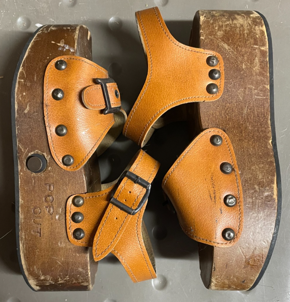 Vintage Pop Out Roller Skate Platform Sandals Shoes Women's 1970's SO ...