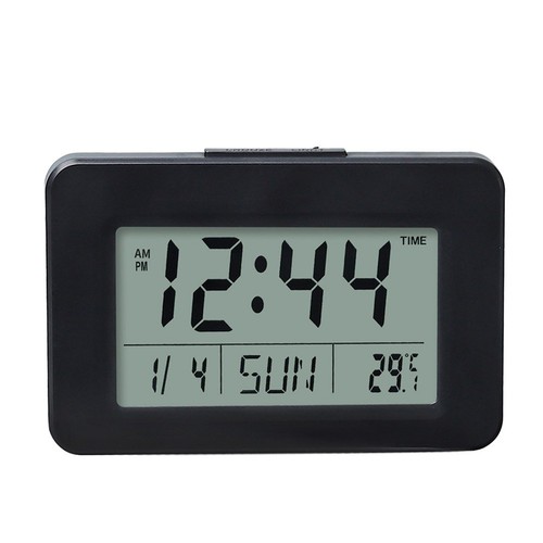 LCD Digital Clock Temperature Display Time Date Day Display 12/24 Hour ...