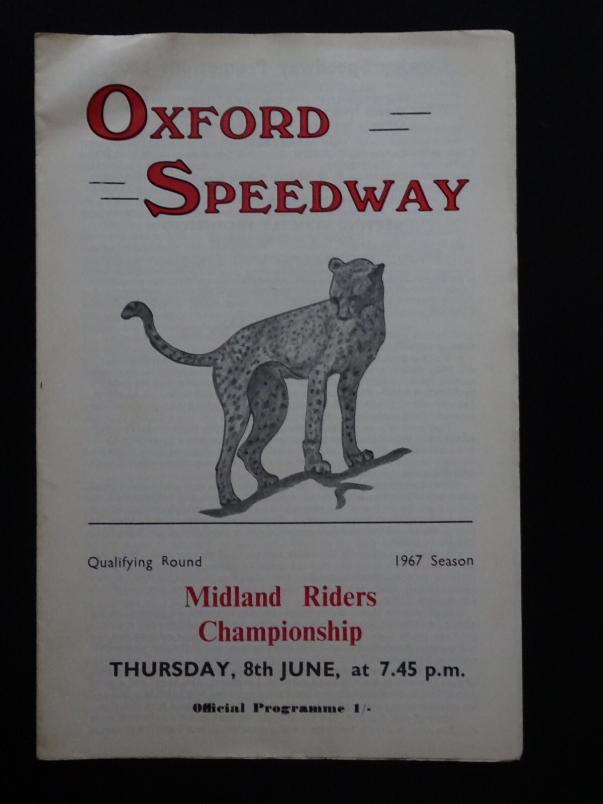 Choice of OXFORD Cheetahs speedway programmes 1963-1980 British League ...