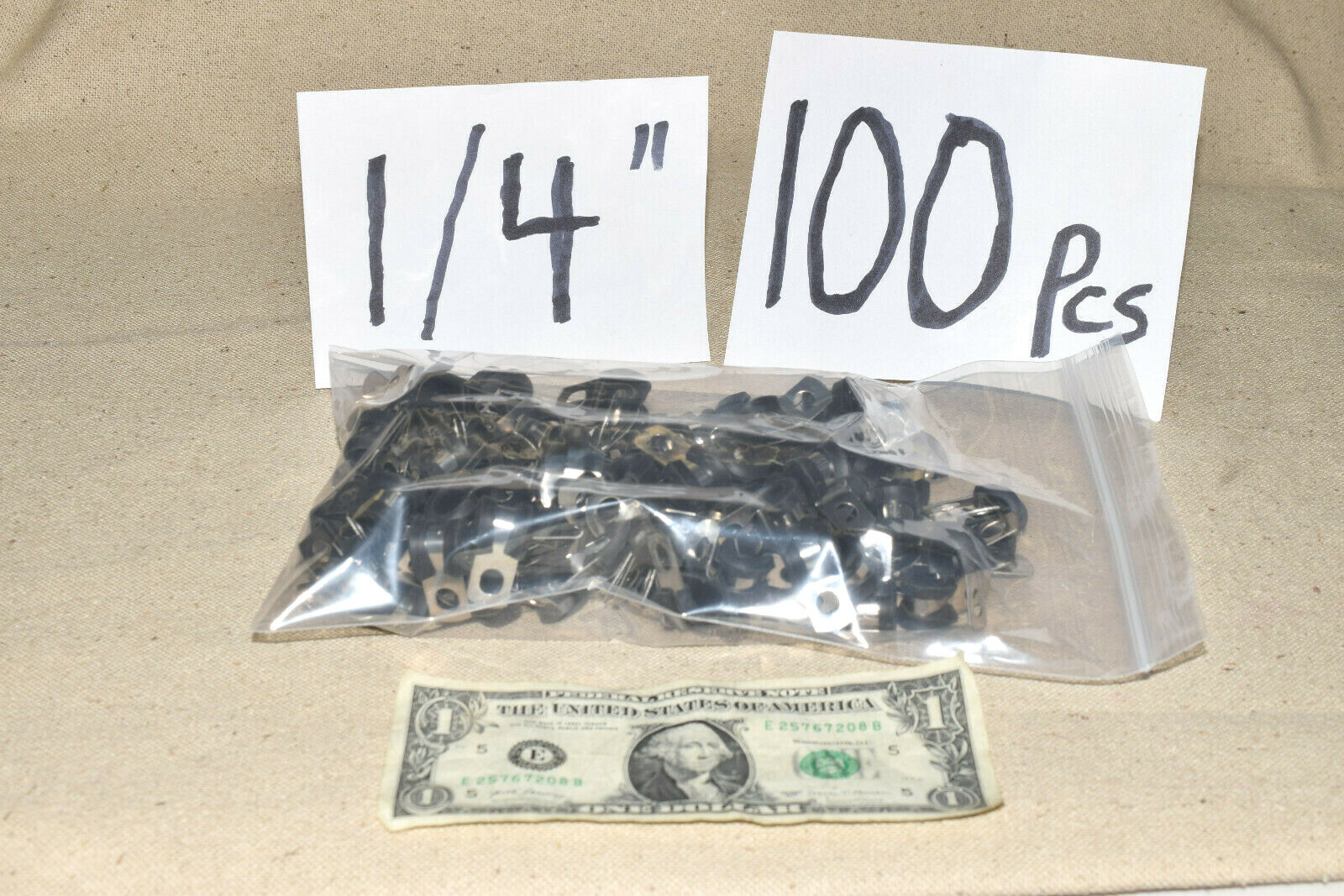 100 Pcs - 1/4" - Stainless Steel - Brake / Fuel Line Loop Cushion ...