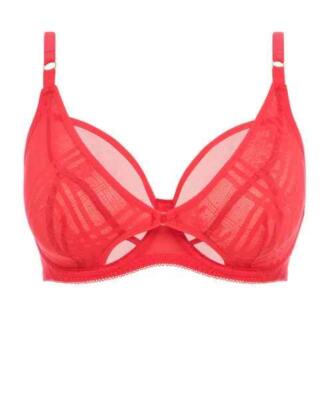 NEW!! $70 FREYA "FATALE HIGH APEX" UNDERWIRE BRA CARDINAL SIZE 32I(70I ...