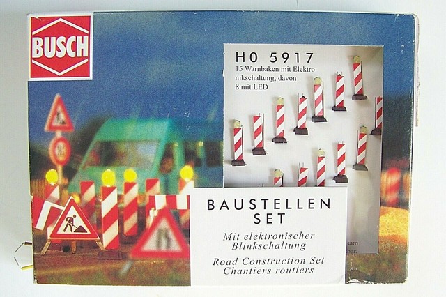 HO Busch 5917 Construction Zone With Working Safety Signs for sale ...