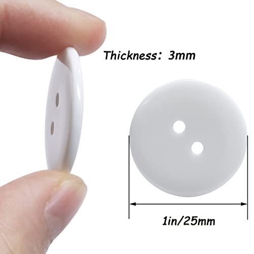 50 Pcs Resin Buttons 2 Hole Buttons for Sewing Round Shirt Button Craft ...