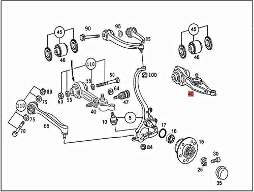 Genuine MERCEDES W220 S-CLASS W220 Transv. Control arm 2203309007 | eBay