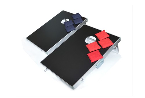 Bean Bag Toss Cornhole Game Set Aluminium Frame Portable Design Randy ...
