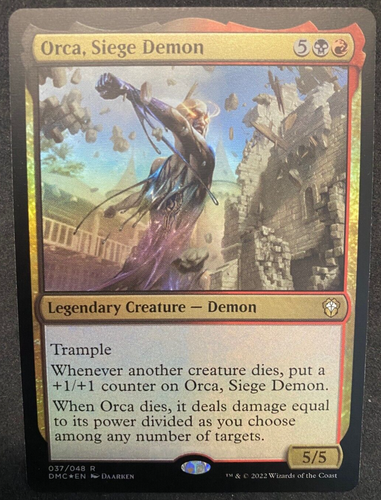 Foil Orca, Siege Demon - MTG Magic - Dominaria United - Misprint ...