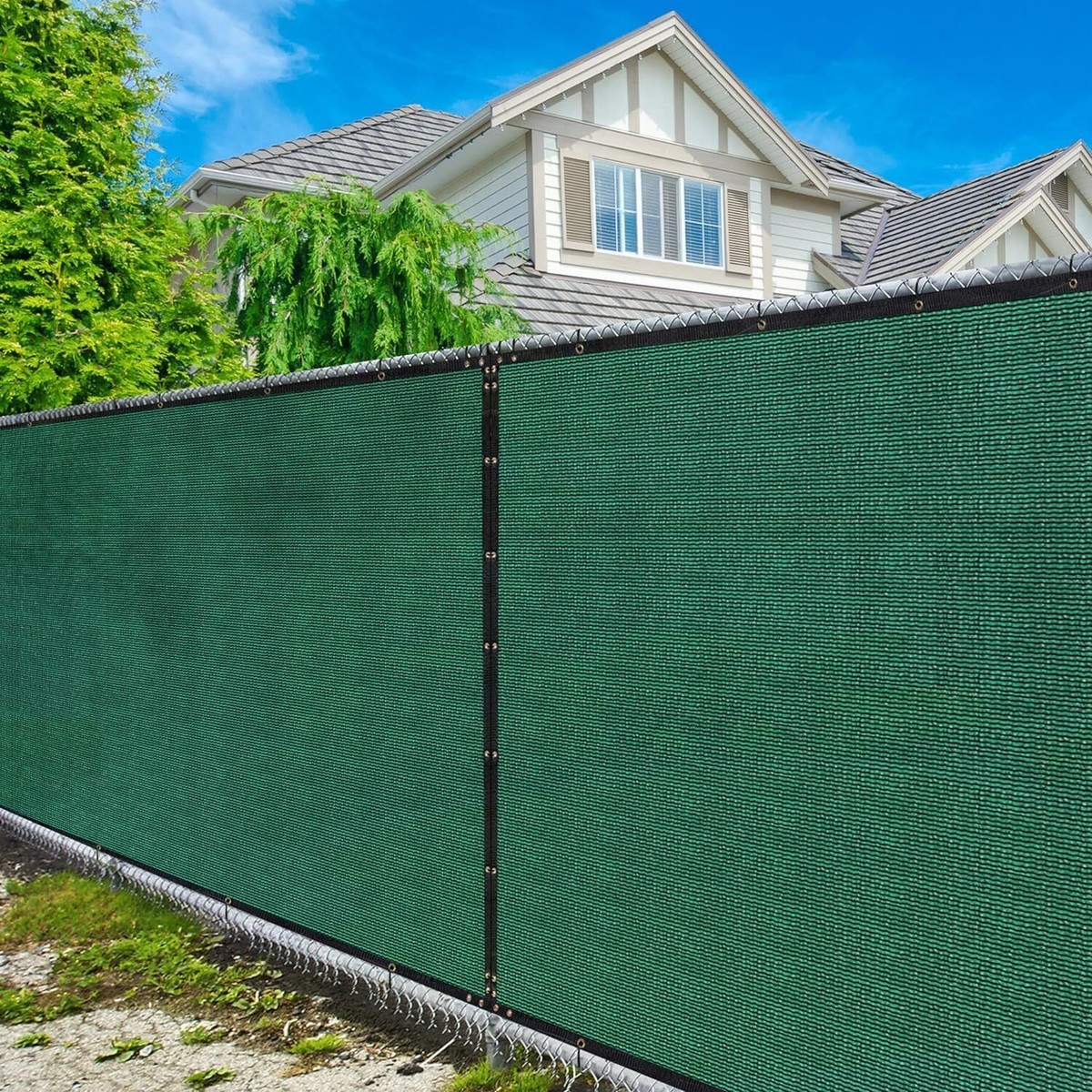 Deck Mesh Privacy Screen COLOURTREE 8 Ft. X 40 Ft. Black Privacy Fence