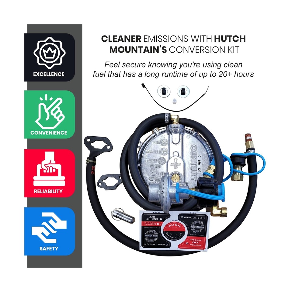 Hutch Mountain Generator Propane Conversion Kit Honda EU3000is- Tri ...