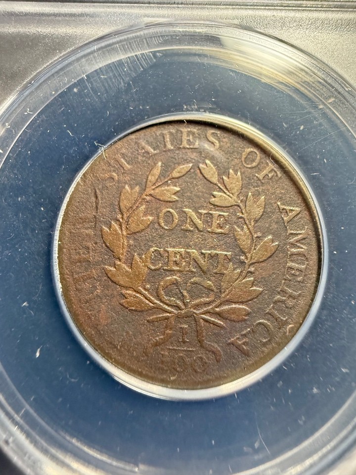 RARE 1807 Draped Bust Large Cent 1c Penny ANACS VG8 Details ESTATE COIN ...