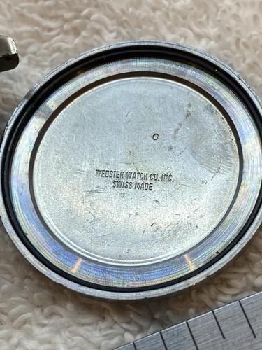 VTG Webster Dive Watch Men 36mm Black Dial Silver Tone Date Manual ...