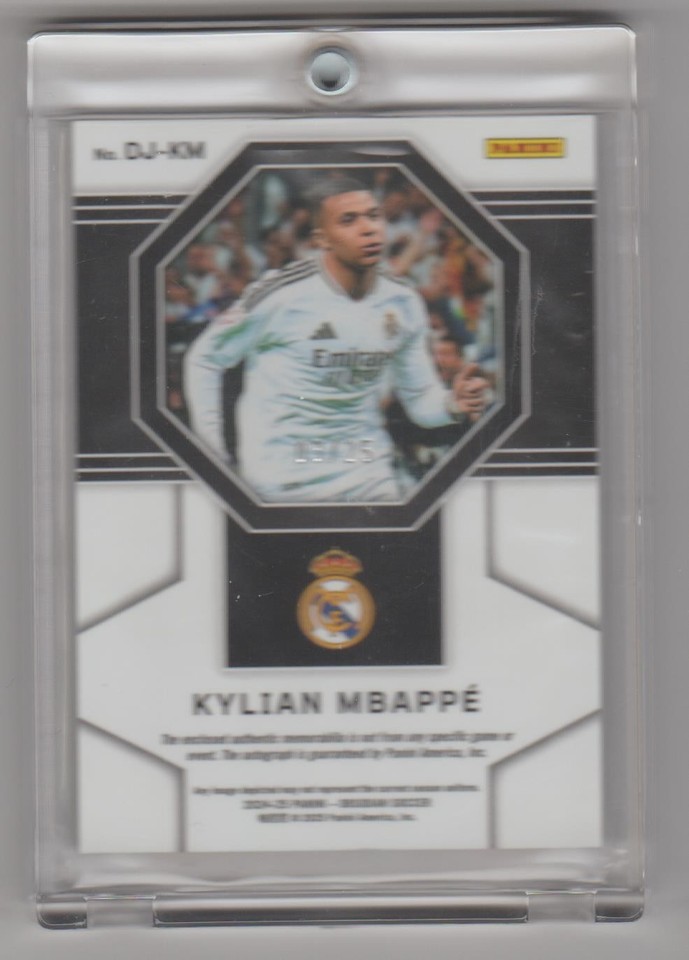 KYLIAN MBAPPE 2024-25 Panini Obsidian Dual Patch Auto Orange #D/25 ...