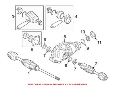 Genuine OEM Front Passenger Right CV Axle Assembly For BMW 31607606026 ...