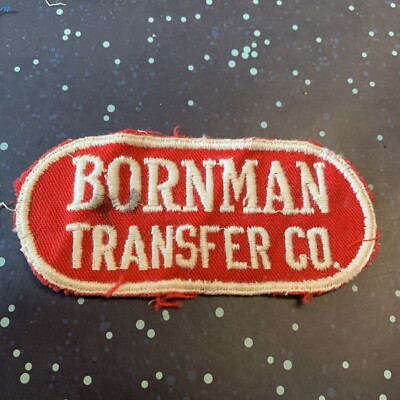 Vintage Bornman Transfer Co. Patch Employee Uniform Hat 3C 4.25” x 2 ...