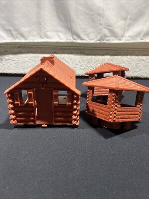 Vintage 1960s Marx Playset Fort Apache 3681 Block House Look Outs | eBay