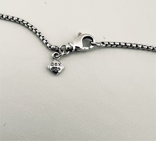 David Yurman Round Box Chain Necklace 1.7mm 925 Sterling Silver 18 ...